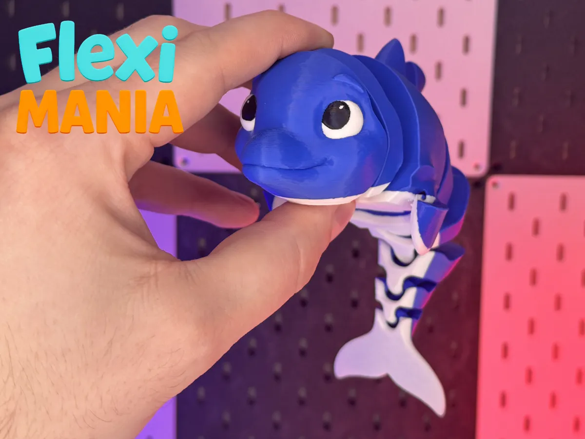 Flexi Dolphin - Articulated Print-in-Place Dolphin - Free 3D Print ...