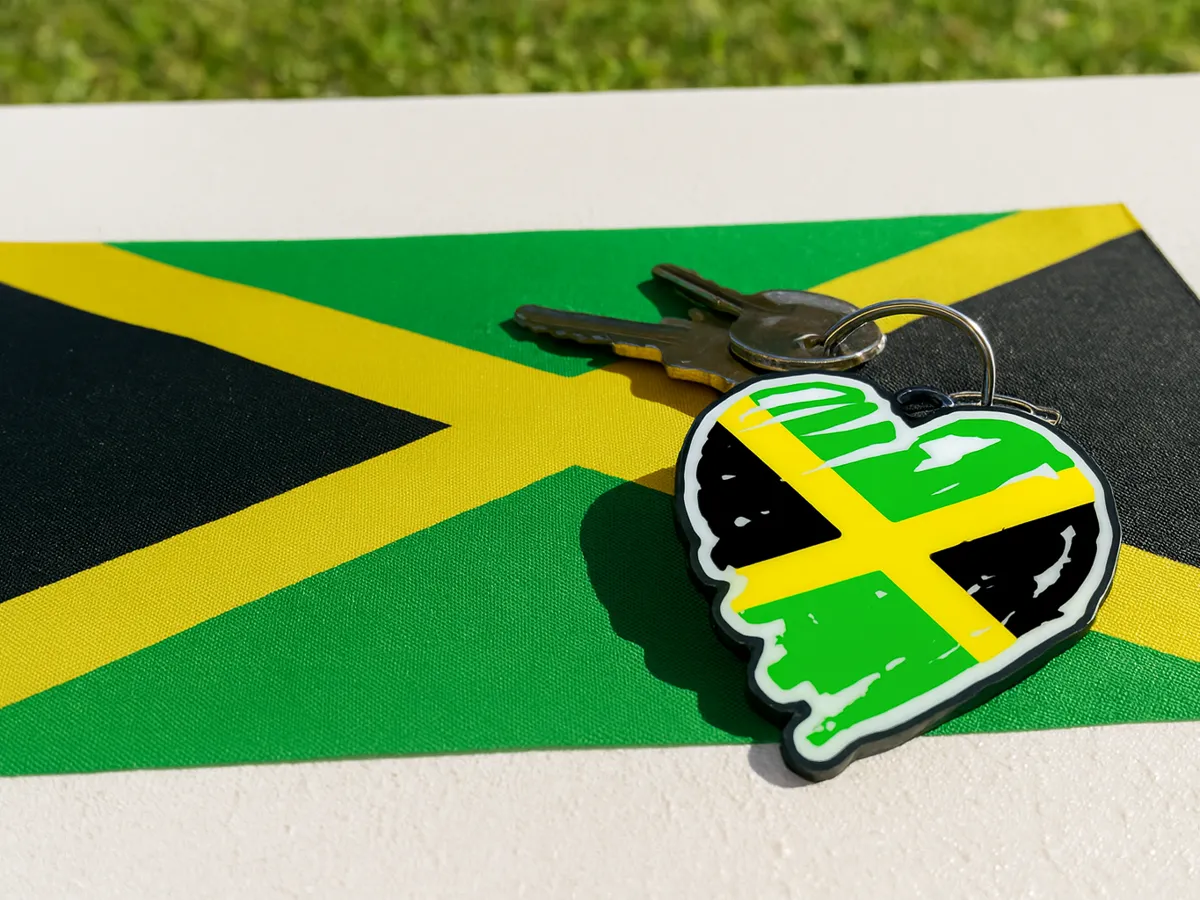JAMAICA HEART KEYCHAIN - Free 3D Print Model - MakerWorld