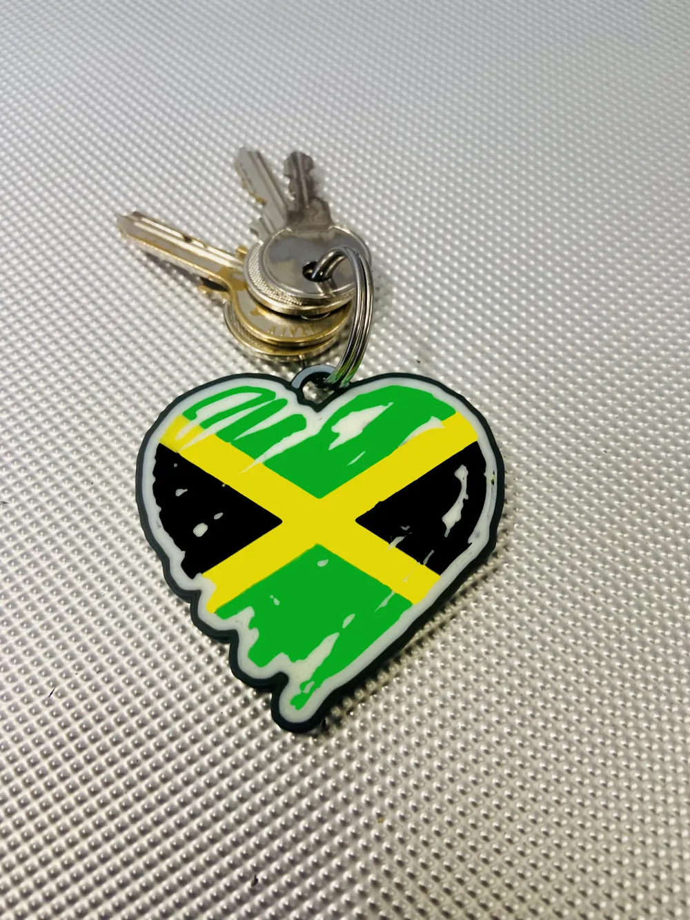 JAMAICA HEART KEYCHAIN - Free 3D Print Model - MakerWorld