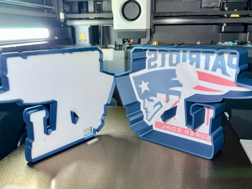 Patriots Super Bowl LX Light Box - Free 3D Print Model - MakerWorld
