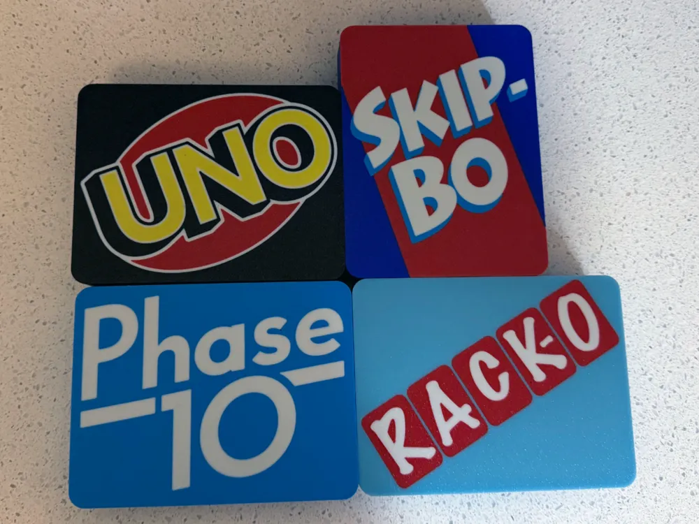 Uno Skip-Bo Phase 10 Rack-O Card Game Case by Benji MakerWorld ...