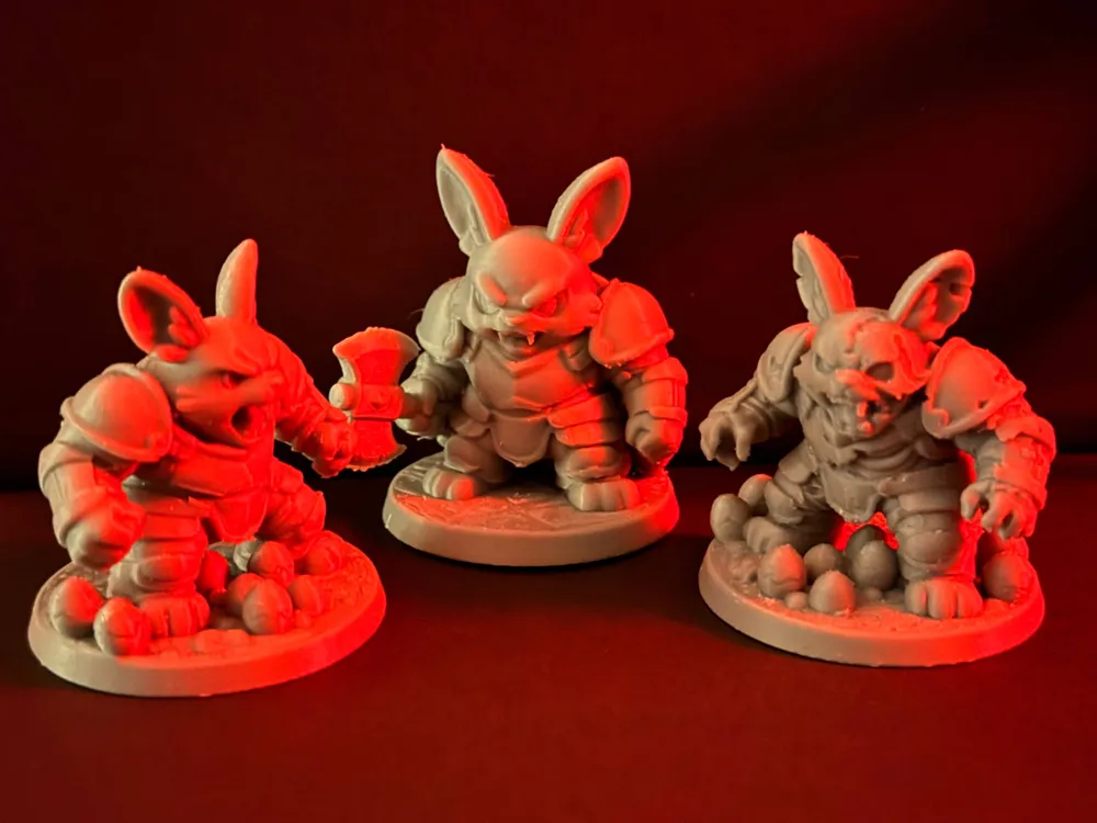 Easter Boss Bunnies – Set 3 Miniature DND BOSS - Free 3D Print Model ...