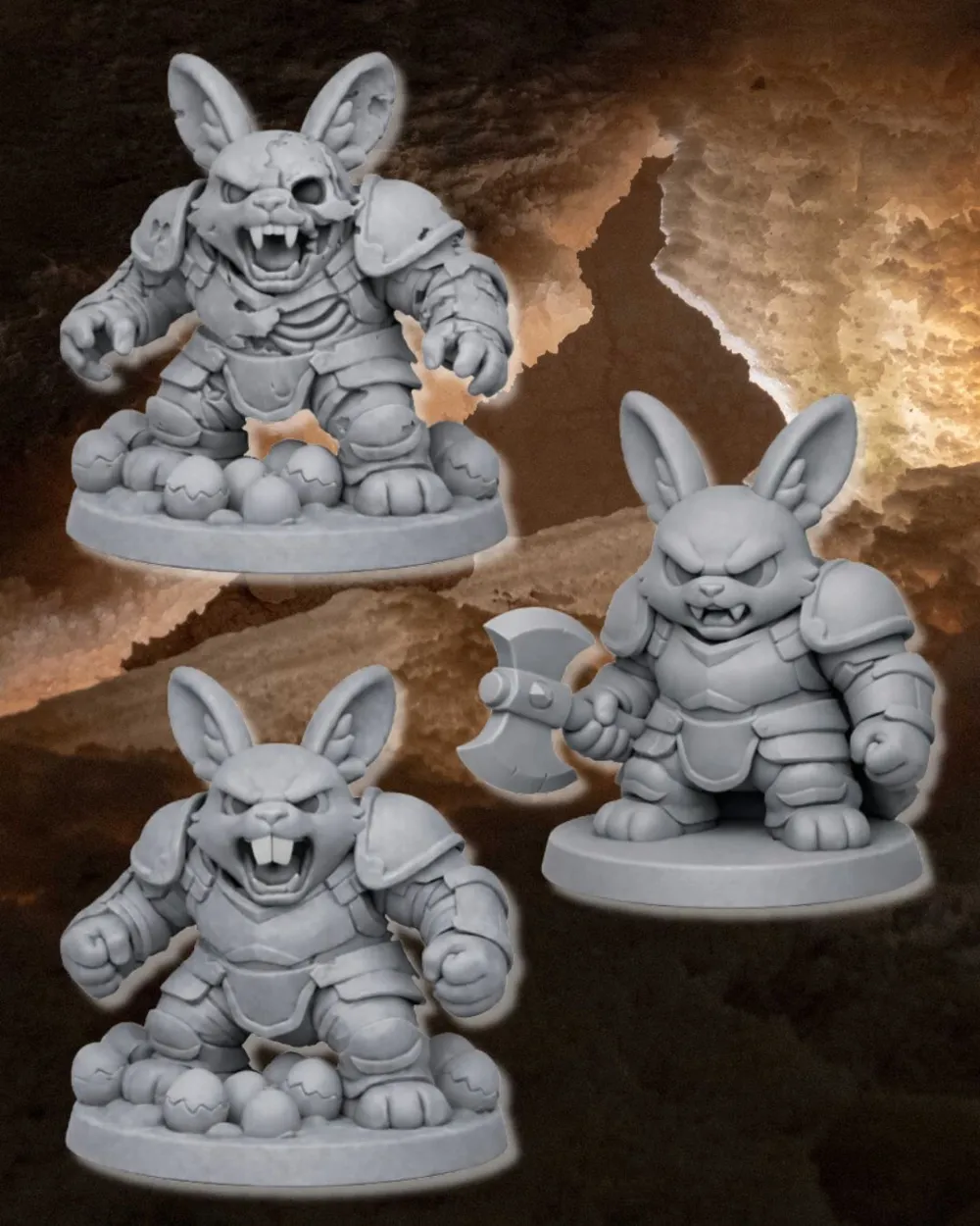 Easter Boss Bunnies – Set 3 Miniature DND BOSS - Free 3D Print Model ...