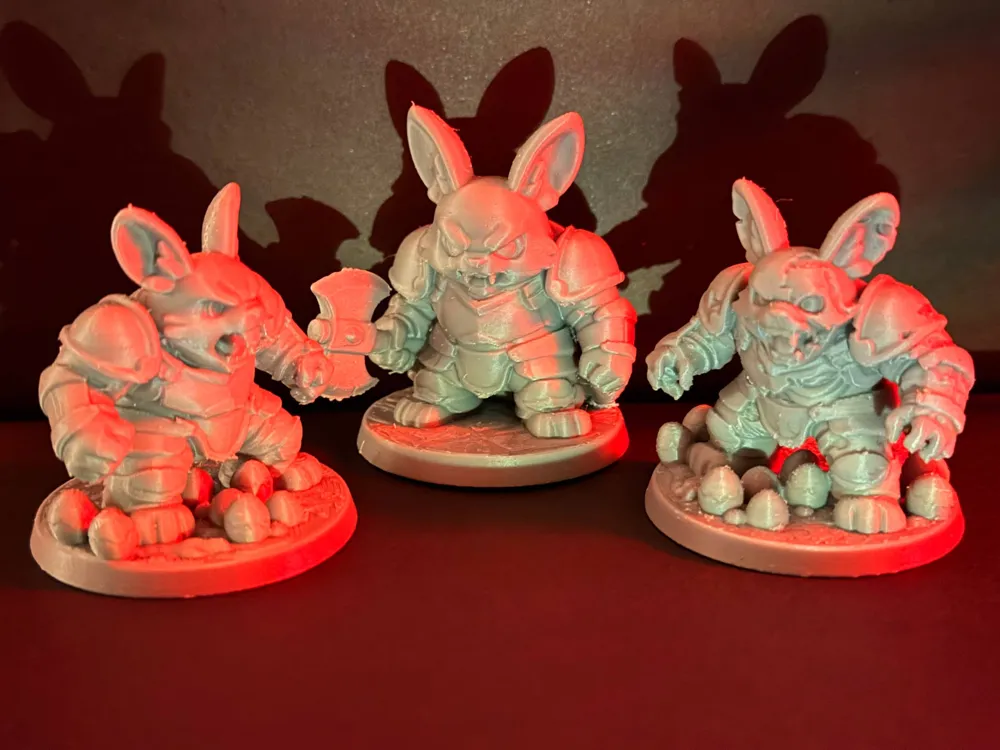 Easter Boss Bunnies – Set 3 Miniature DND BOSS - Free 3D Print Model ...