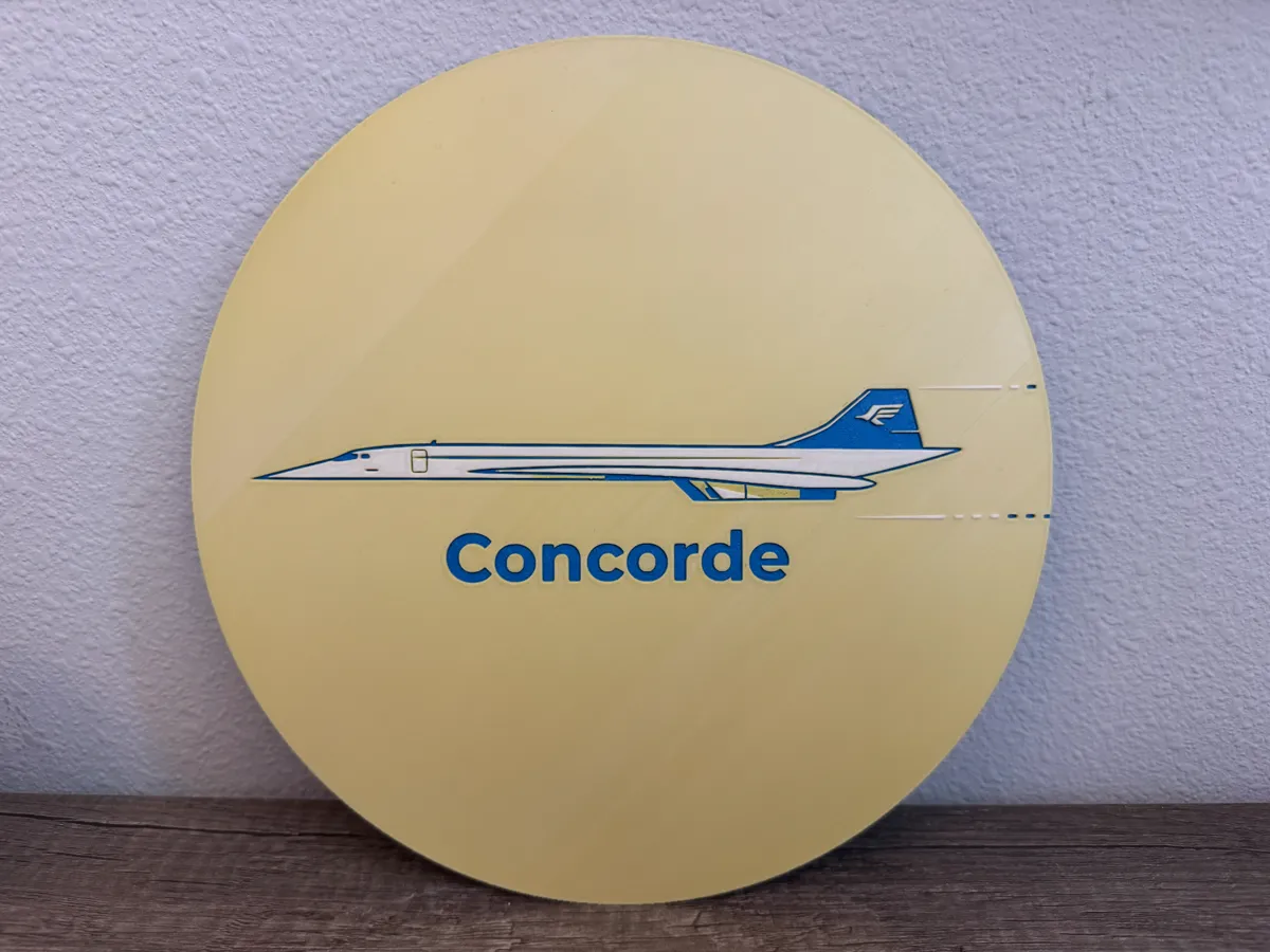 Concorde Flugzeug Deko-Schild – Kostenloses 3D-Druckmodell – MakerWorld