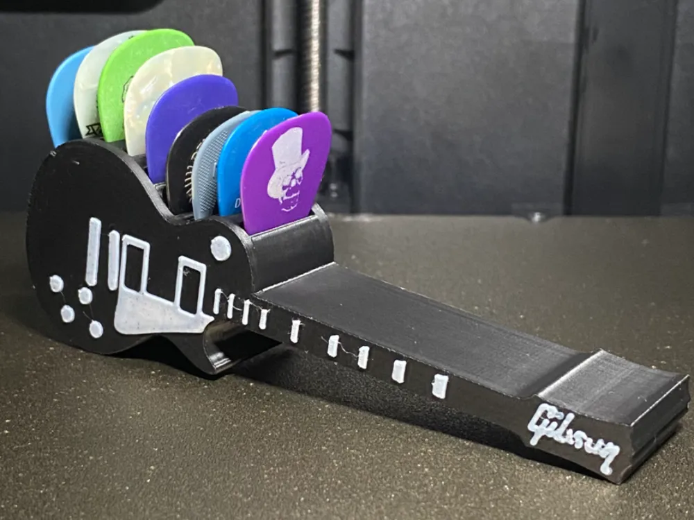 Guitar Pick / Plectrum Holder - Gibson Les Paul by CaptainIglo - MakerWorld