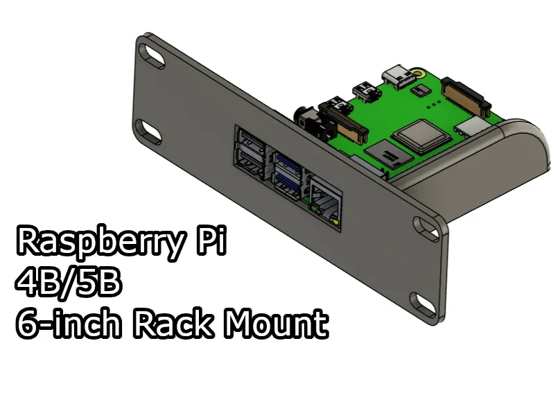 Raspberry Pi 3B/4B/5B 6-inch Rack Mount by Mauker MakerWorld: Download ...