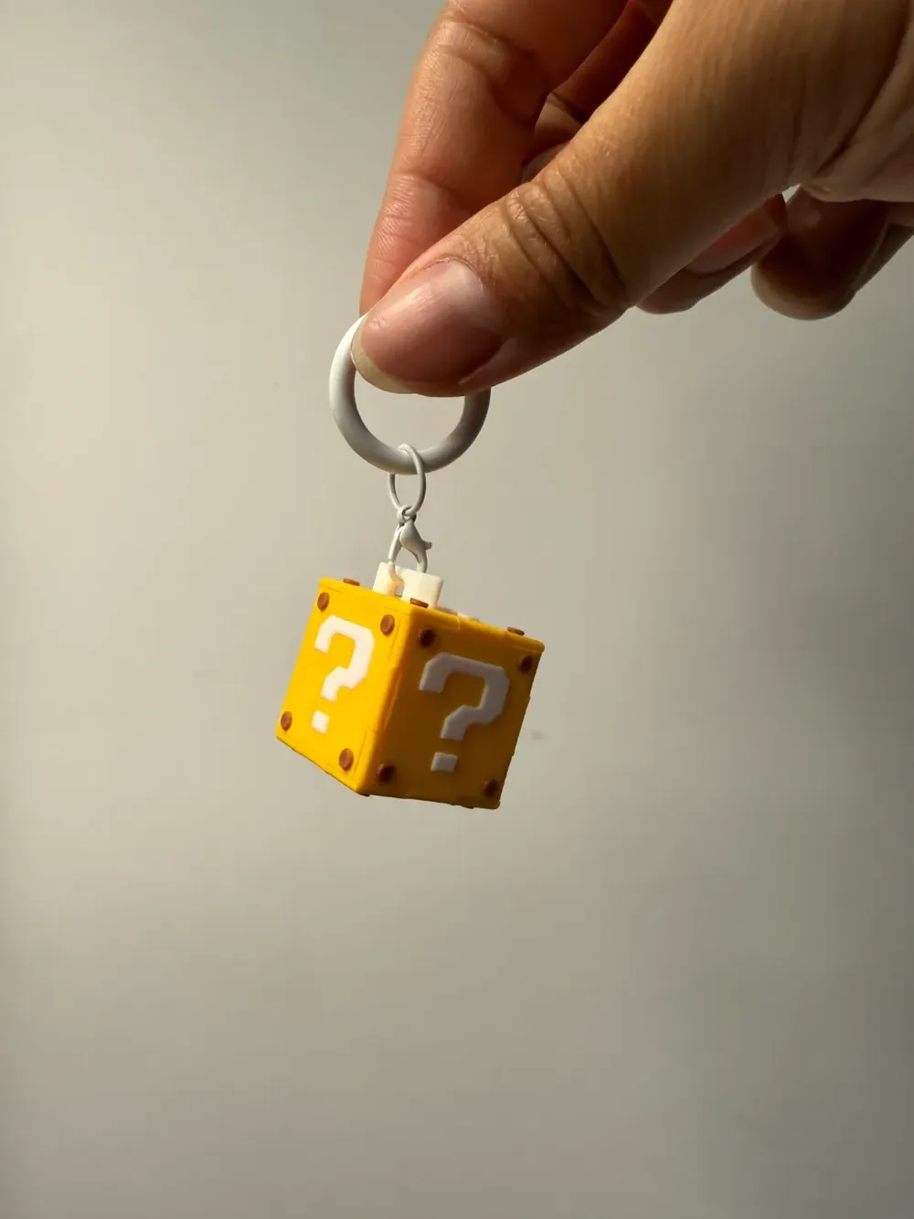 Minecraft Mario World, question mark block necklace pendant, keychain ...