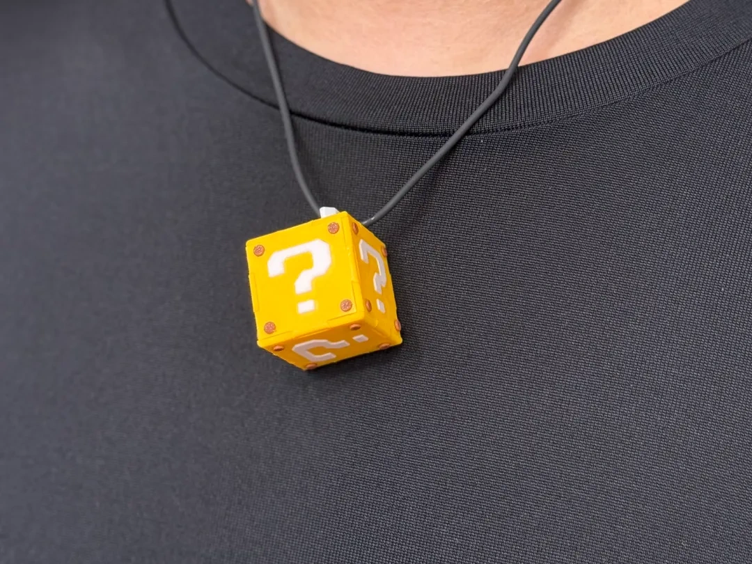 Minecraft Mario World, question mark block necklace pendant, keychain ...