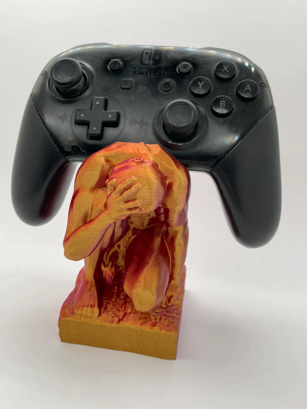 Switch Pro Controller stand kneeling man statue by RyGuy Design ...