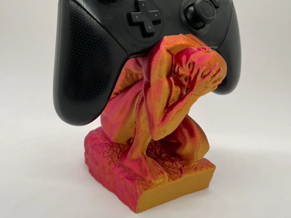 Switch Pro Controller stand kneeling man statue by RyGuy Design ...
