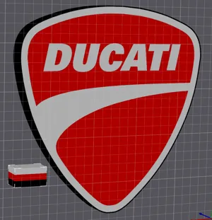 Ducati logo (Lightbox) from scratch by jose.lorca - MakerWorld