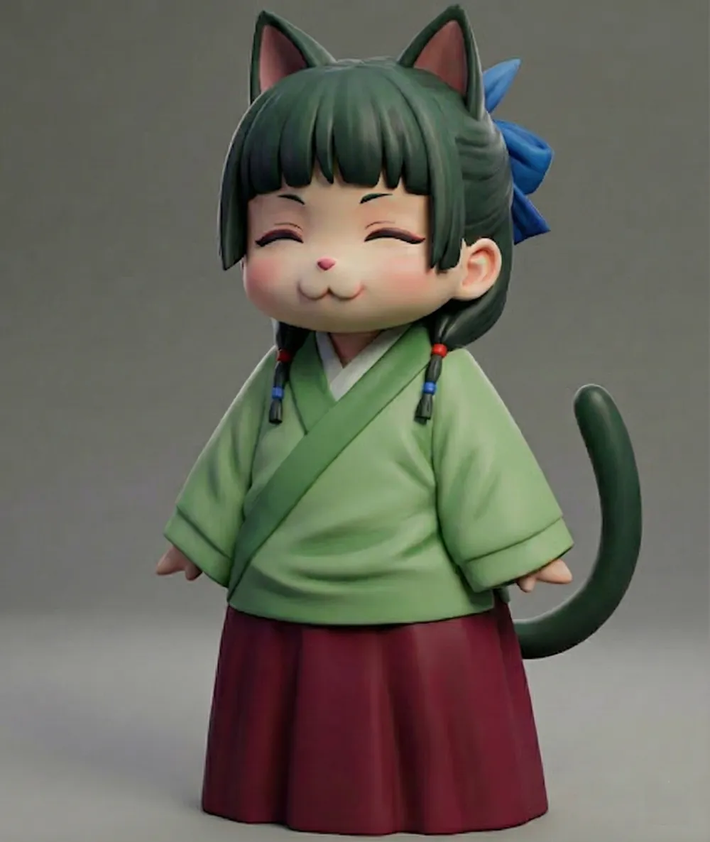 Maomao Chibi Happy Cat: The Joy of the Palace - Free 3D Print Model ...