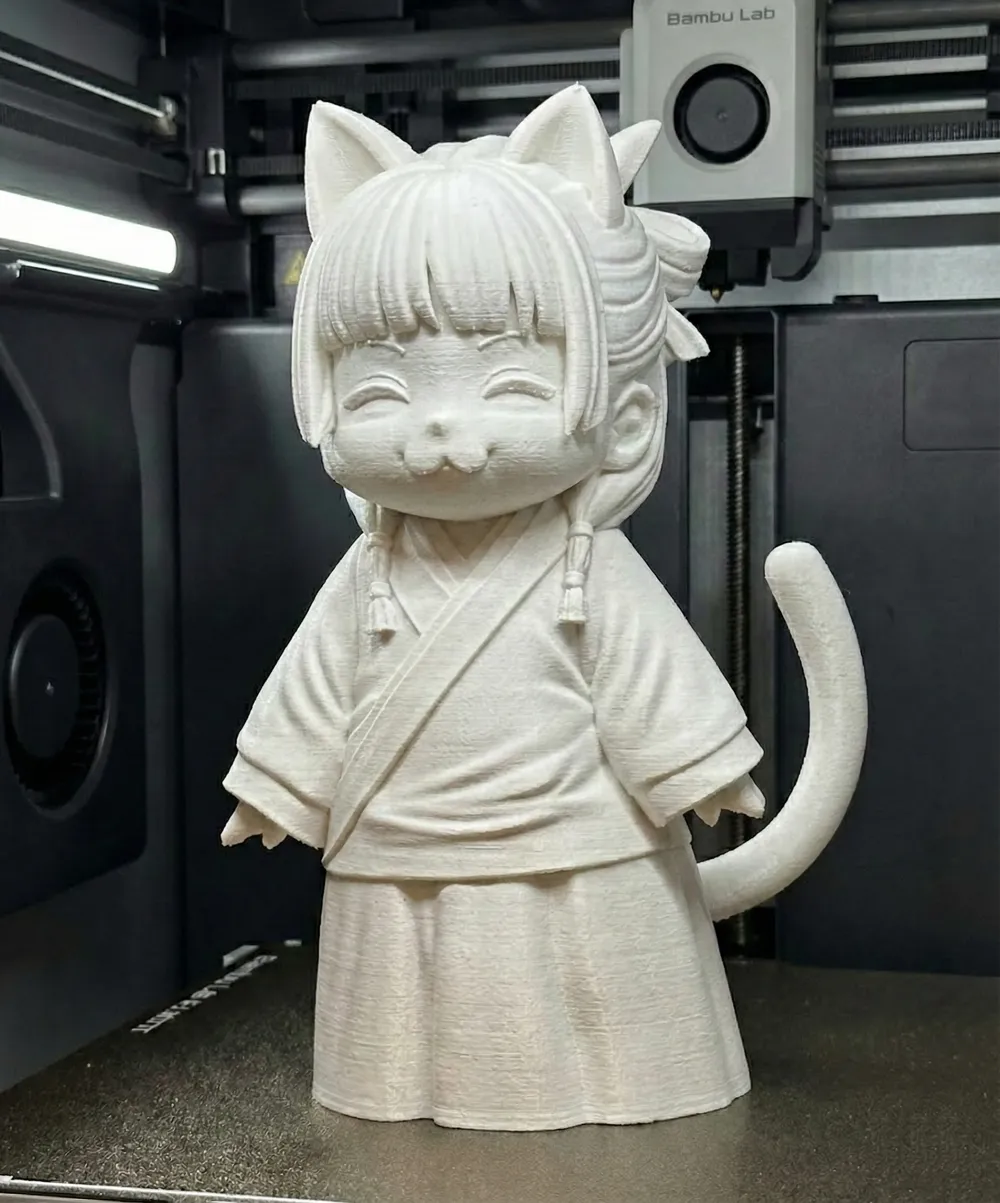 Maomao Chibi Happy Cat: The Joy of the Palace - Free 3D Print Model ...