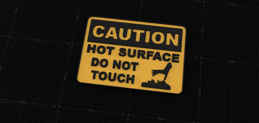 warning hot surface do not touch