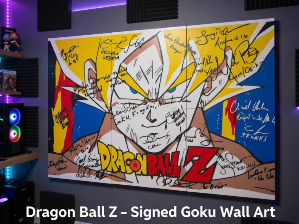Dragon Ball Z – Mural de Arte de Parede do Goku Autografado - Modelo ...