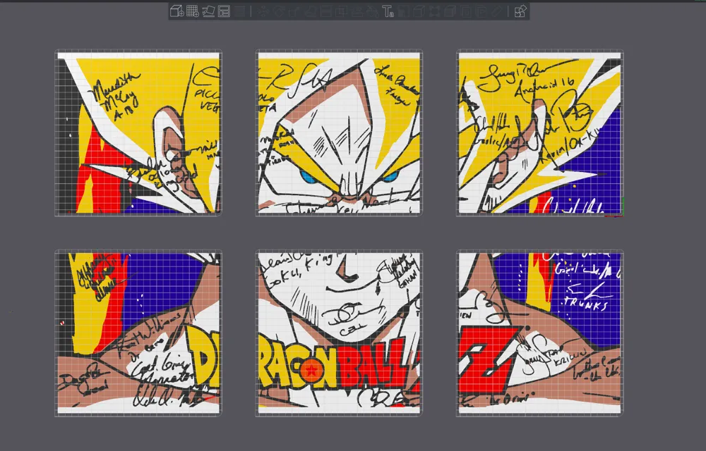 Dragon Ball Z – Mural de Arte de Parede do Goku Autografado - Modelo ...