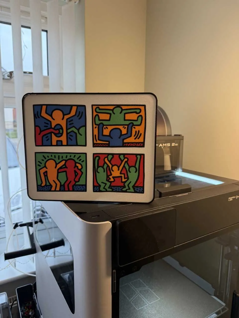 Keith Haring Inspired lightbox - Free 3D Print Model - MakerWorld