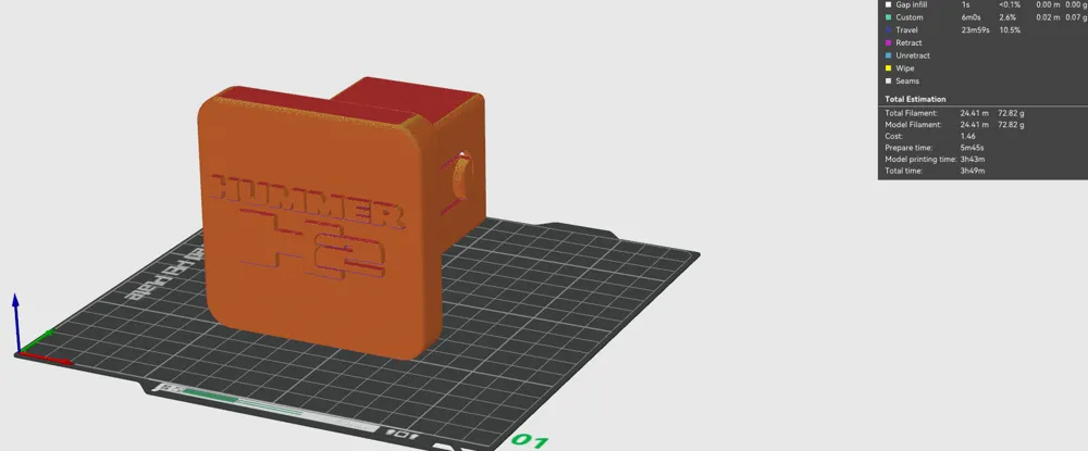 Hummer H2 Hitch Cover by ahouston MakerWorld: Download Free 3D Models
