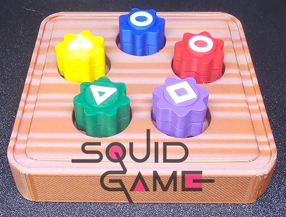 Squid Games Gonggi with base - Free 3D Print Model - MakerWorld