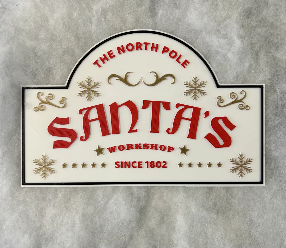 Santa Workshop sign by Slowpoke's Workshop - MakerWorld