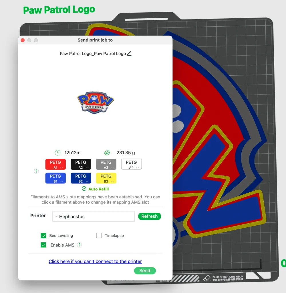 Paw Patrol Logo (Remix colors) Remixed by The REAL Hephaestus - MakerWorld