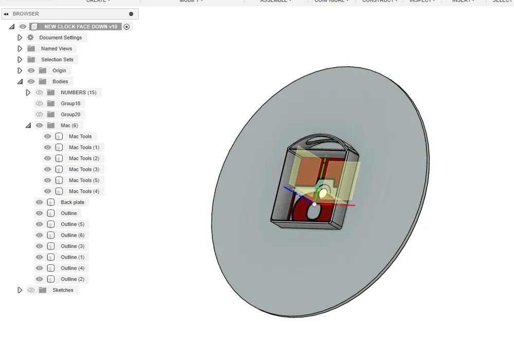 Mac Tools clock by Nelly16 - MakerWorld
