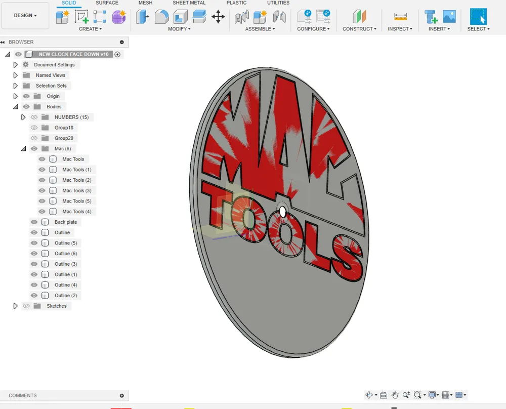 Mac Tools clock by Nelly16 - MakerWorld