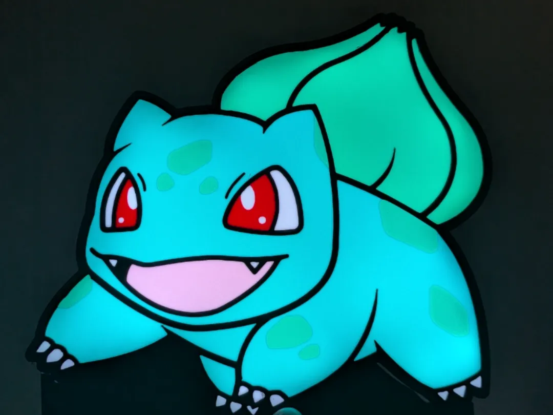 Bulbasaur Pokemon Light Box - Free 3D Print Model - MakerWorld