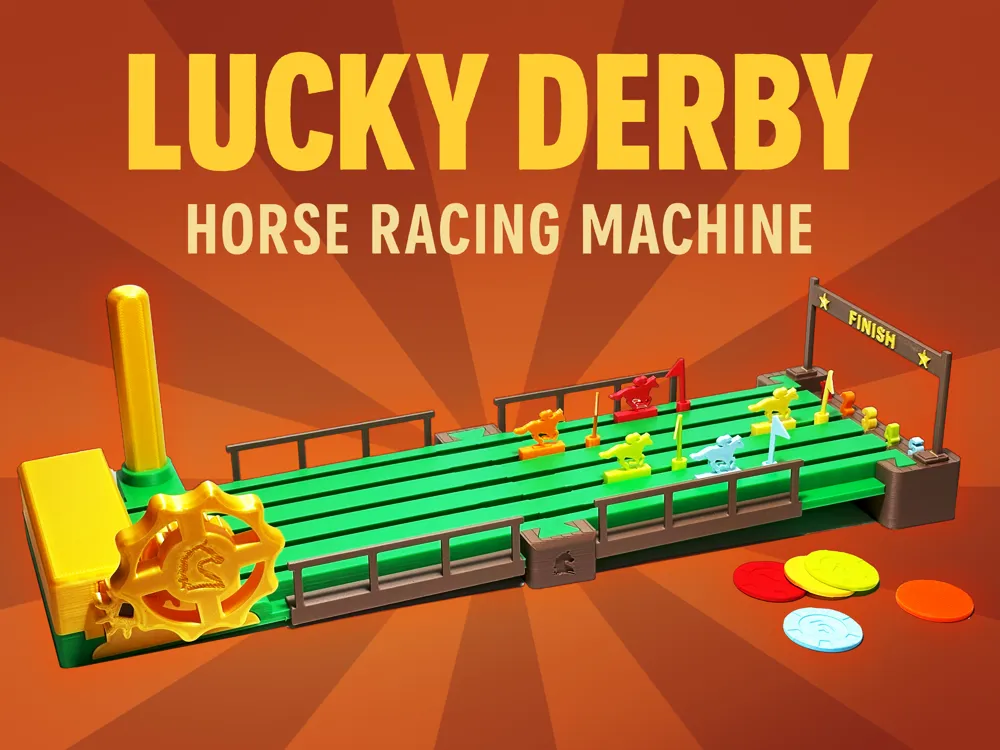 Lucky Derby - Horse Racing Machine - Free 3D Print Model - MakerWorld