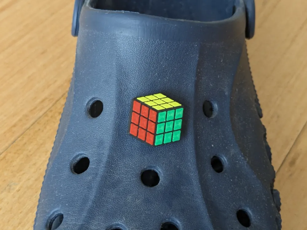 Rubik's Cube Croc Charm / Jibbitz by Bungleboy - MakerWorld