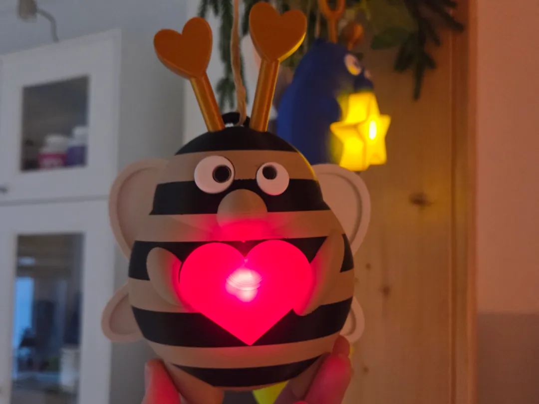 Little Monster with Heart - Free 3D Print Model - MakerWorld