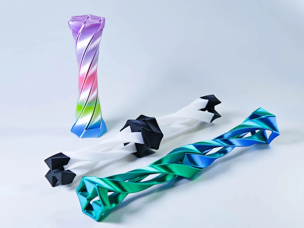 Print in Place repeatable spiral traverse fidget toy TD1-22 curved ...