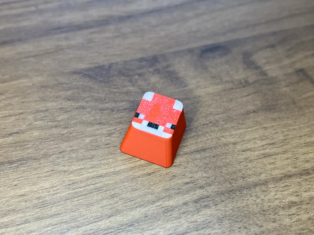 Minecraft Fox Keycap by Space-Fox MakerWorld: Download Free 3D Models