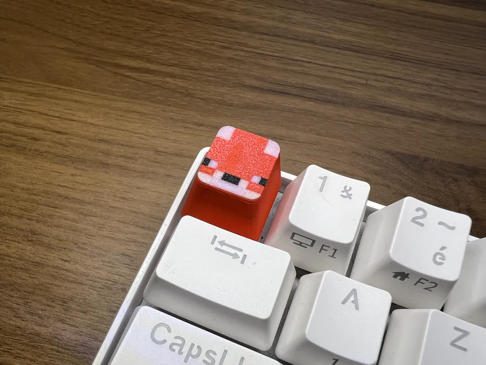 Minecraft Fox Keycap by Space-Fox MakerWorld: Download Free 3D Models