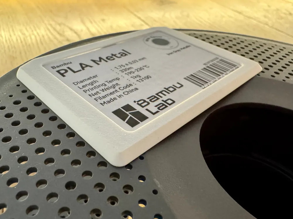 BambuLab Spool Filament Label Clip Slim - Free 3D Print Model - MakerWorld