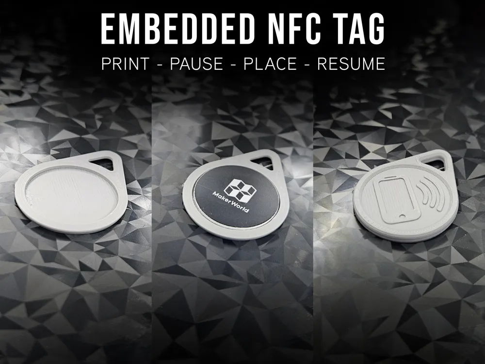 Llavero con etiqueta NFC integrada por tweak(c)adMakerWorld: Descarga ...