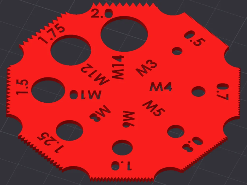 Metric thread gauge disc - Free 3D Print Model - MakerWorld