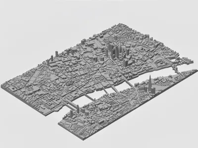 City of London 3D Miniature - Free 3D Print Model - MakerWorld