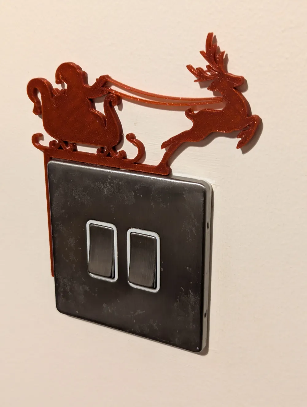 Santa Sleigh Light Switch Corner - Free 3D Print Model - MakerWorld