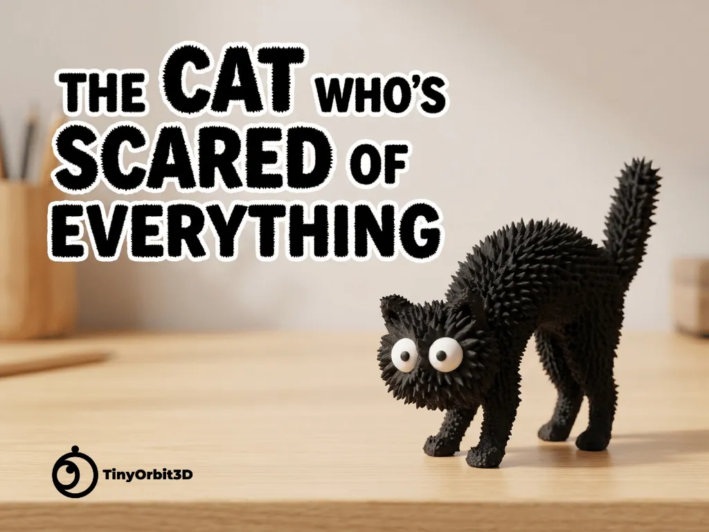 The Cat Who's Scared of Everything - Free 3D Print Model - MakerWorld