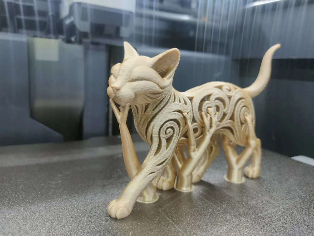Demeter feline walking - Cat sculpture - Free 3D Print Model - MakerWorld