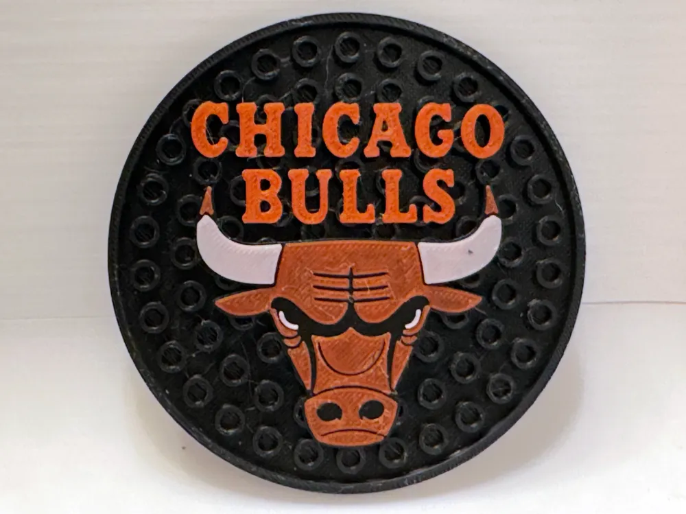 Chicago Bulls Anti Drip Coaster - Free 3D Print Model - MakerWorld