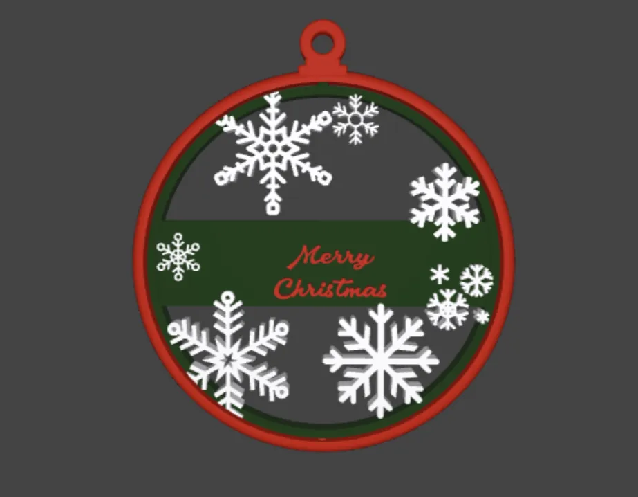 Merry Christmas ornament by Farmboy - MakerWorld