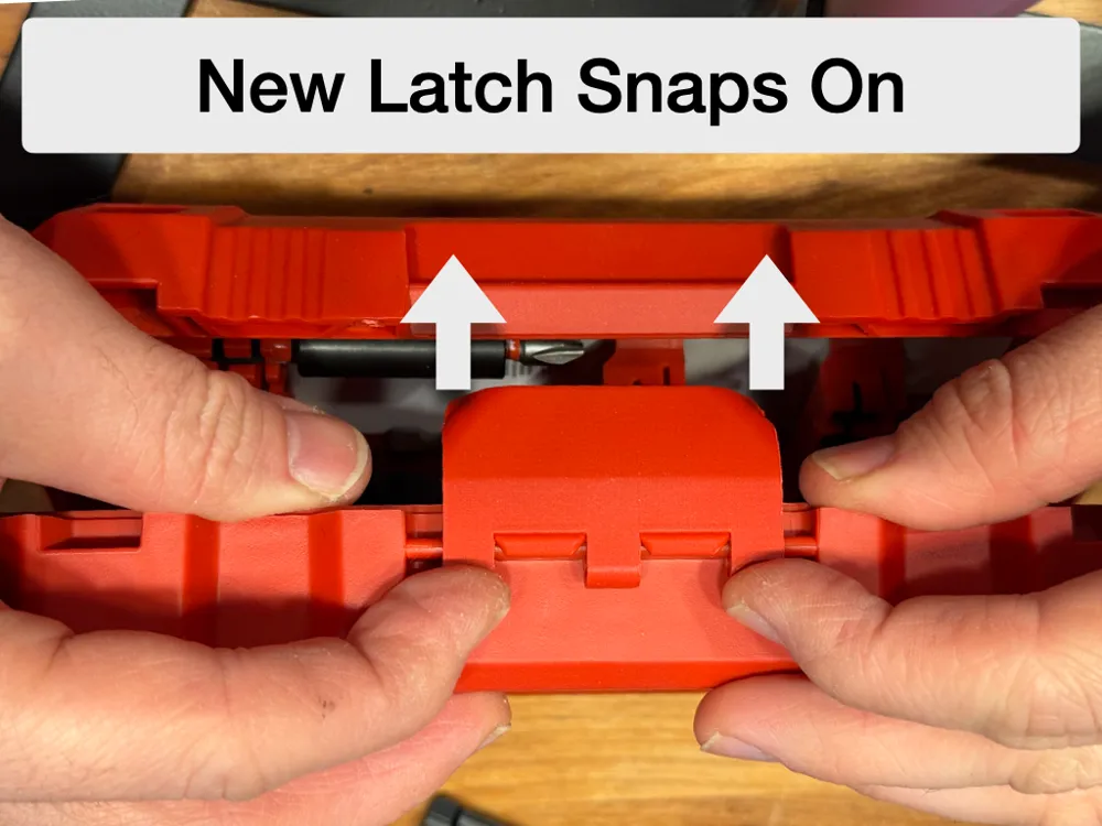 Improved latch for Milwaukee Accessory Cases - Free 3D Print Model ...