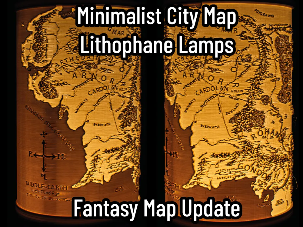 Minimalist City Map Lithophane Lamps by FritzPeppone MakerWorld ...