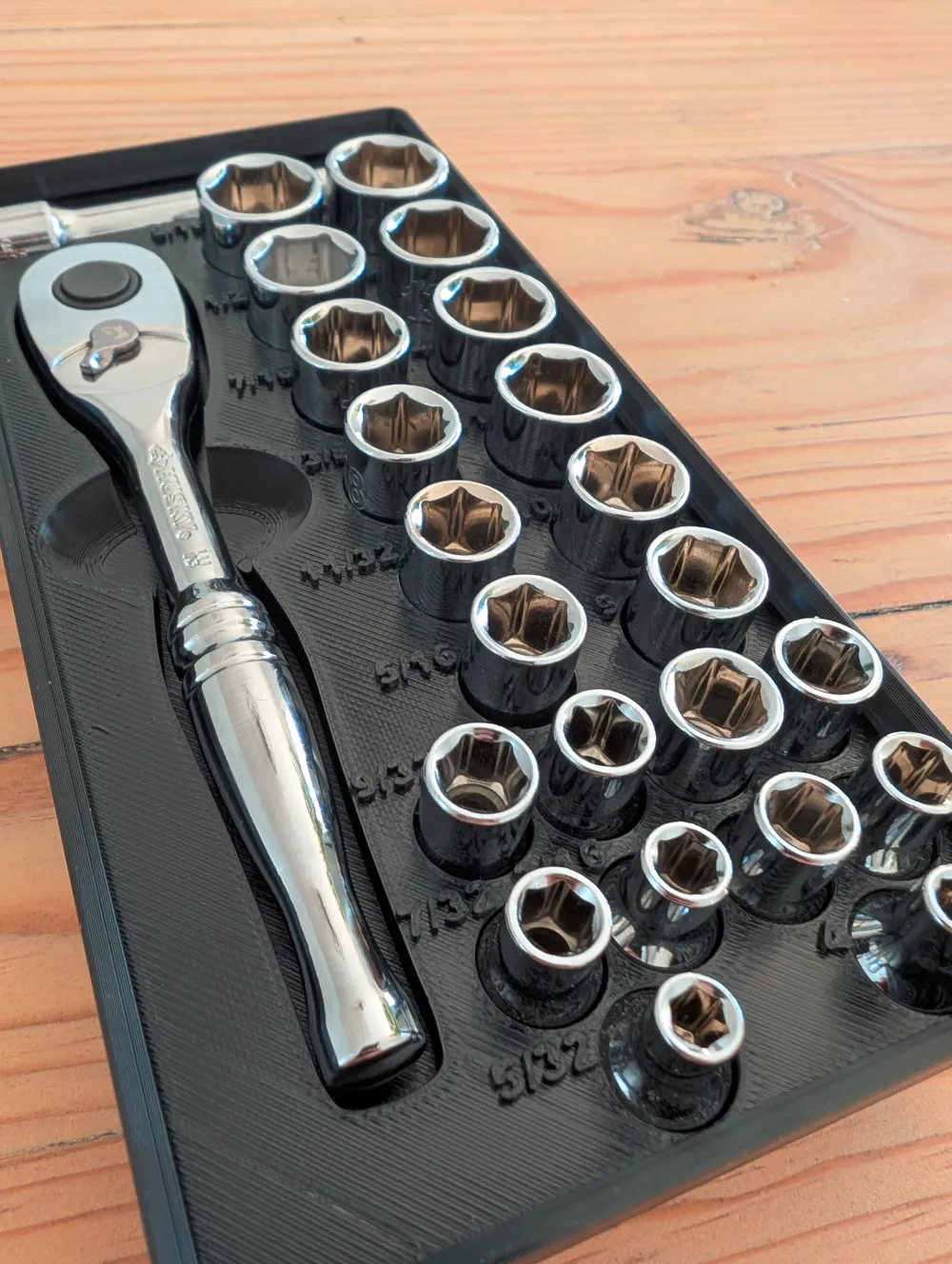 Husky 1/4in Socket & Ratchet Set - Gridfinity by MrSpecialPants MakerWorld: Download Free 3D Models