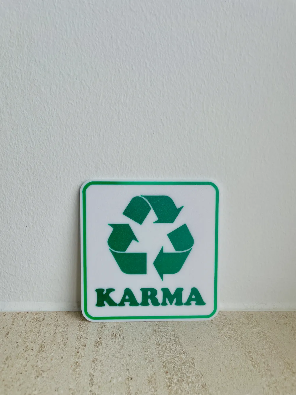 Karma sign / coaster by mbaggerc - MakerWorld