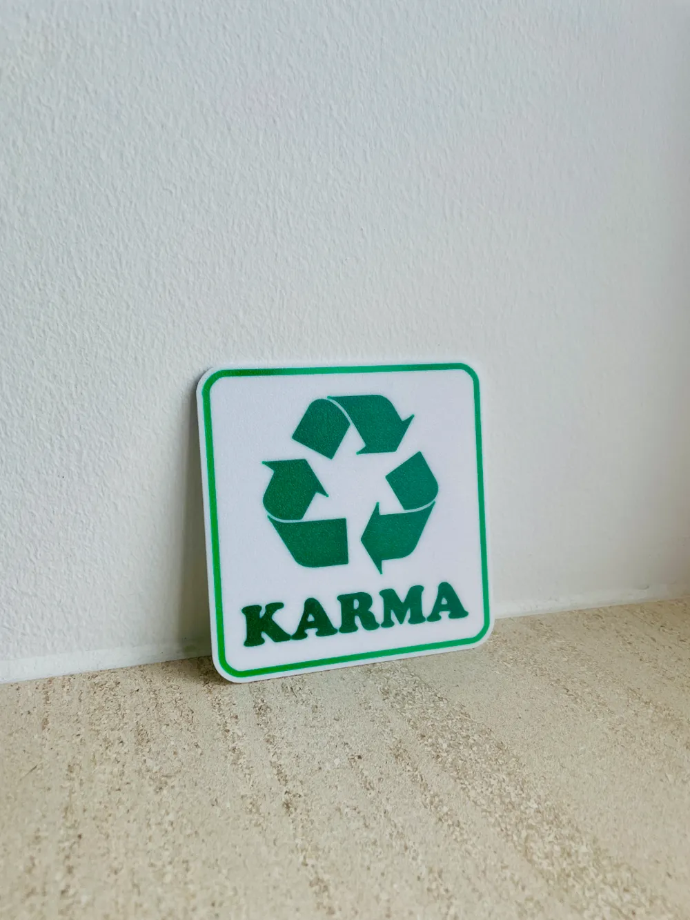 Karma sign / coaster by mbaggerc - MakerWorld