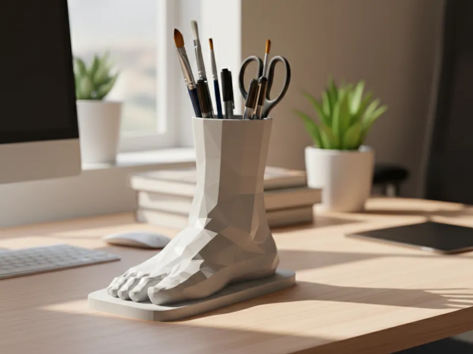 "Step Up" Your Desk – Low-Poly Organizer - Free 3D Print Model - MakerWorld
